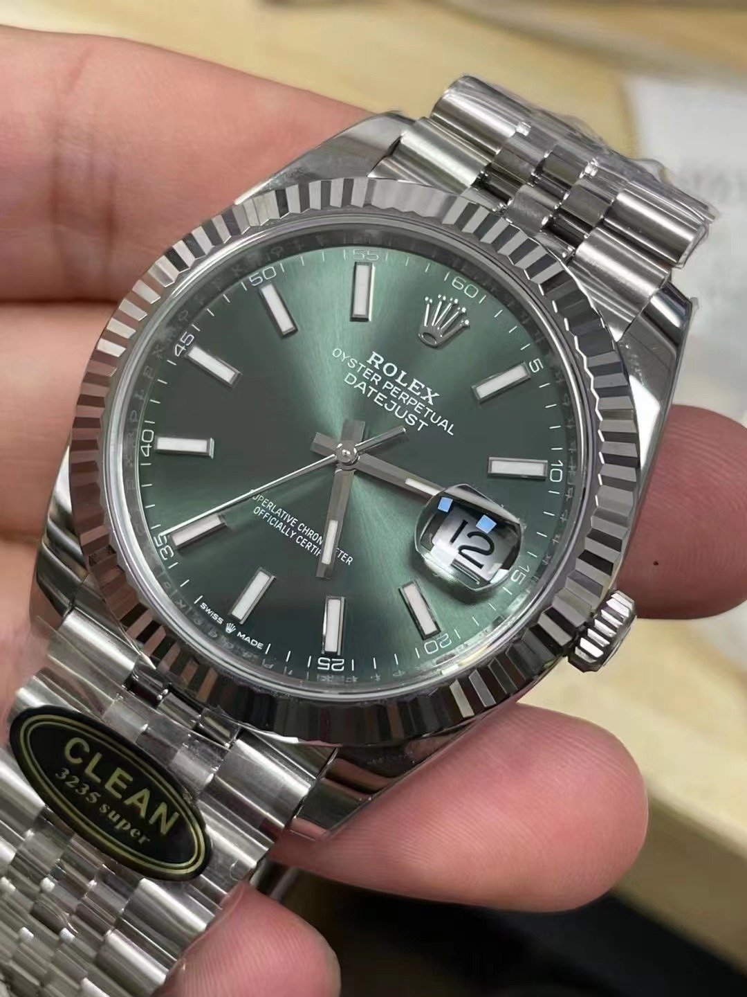DateJust 41 126334 Clean 1:1 Best Edition 904L Steel Mint Green Dial on ...