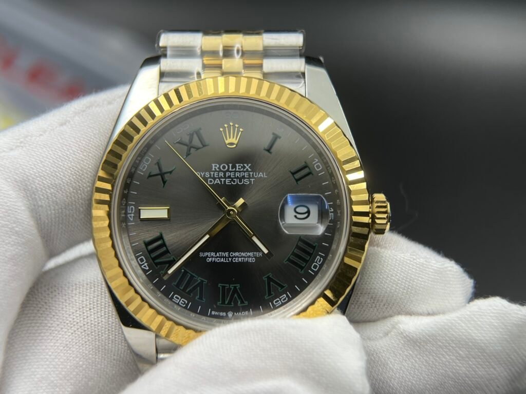 DateJust 41 126333 Clean 1:1 Best Edition 904L Steel Gray Dial Green ...